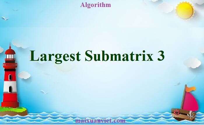 Largest Submatrix 3 - VietMX's Blog